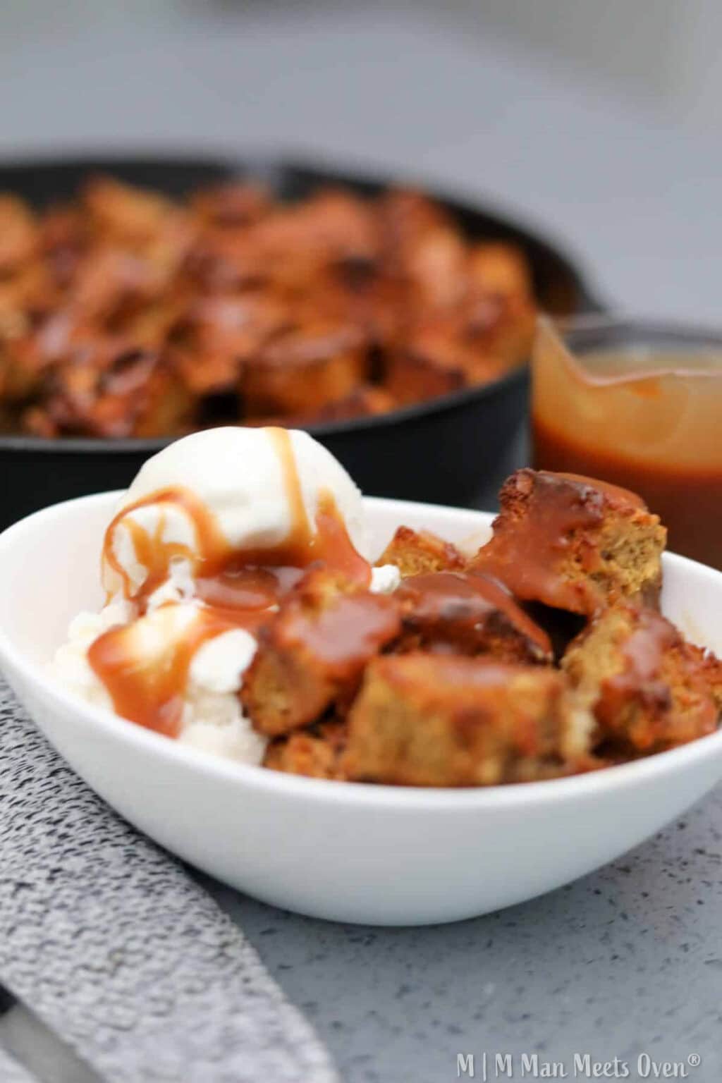 Soda Bread Pudding With Whiskey Caramel - Man Meets Oven