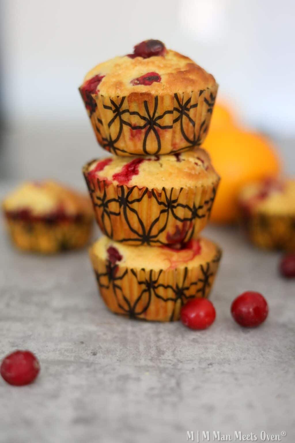 Cranberry Orange Muffins - Man Meets Oven
