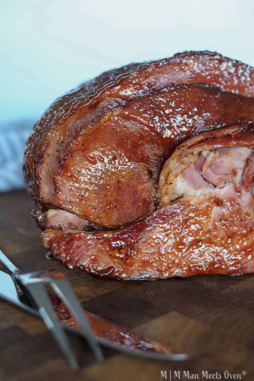 Baked Maple And Honey Glazed Ham - Man Meets Oven