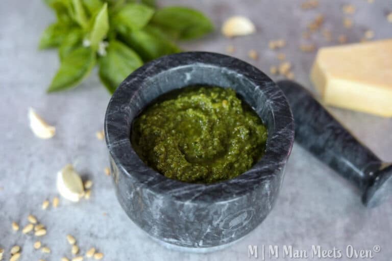 Easy Homemade Basil Pesto - Man Meets Oven