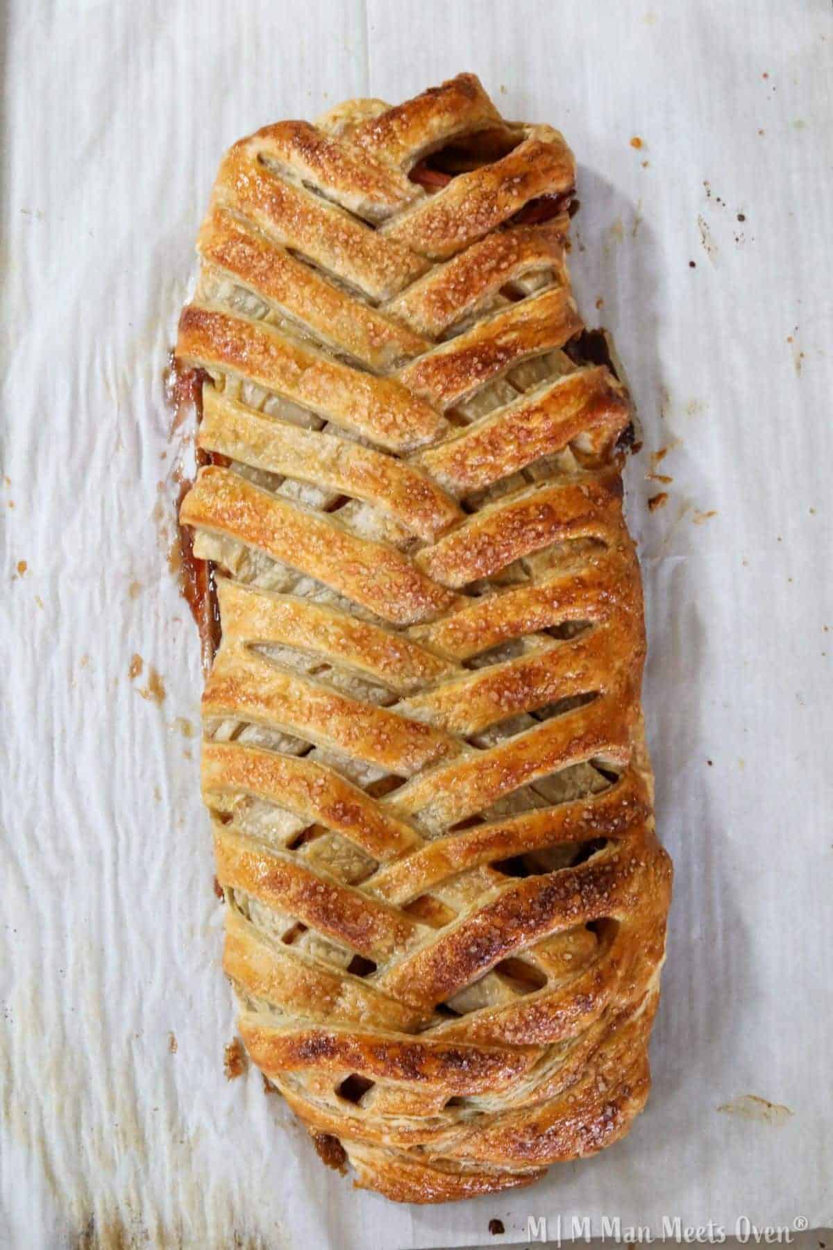 Puff Pastry Peach Strudel - Man Meets Oven