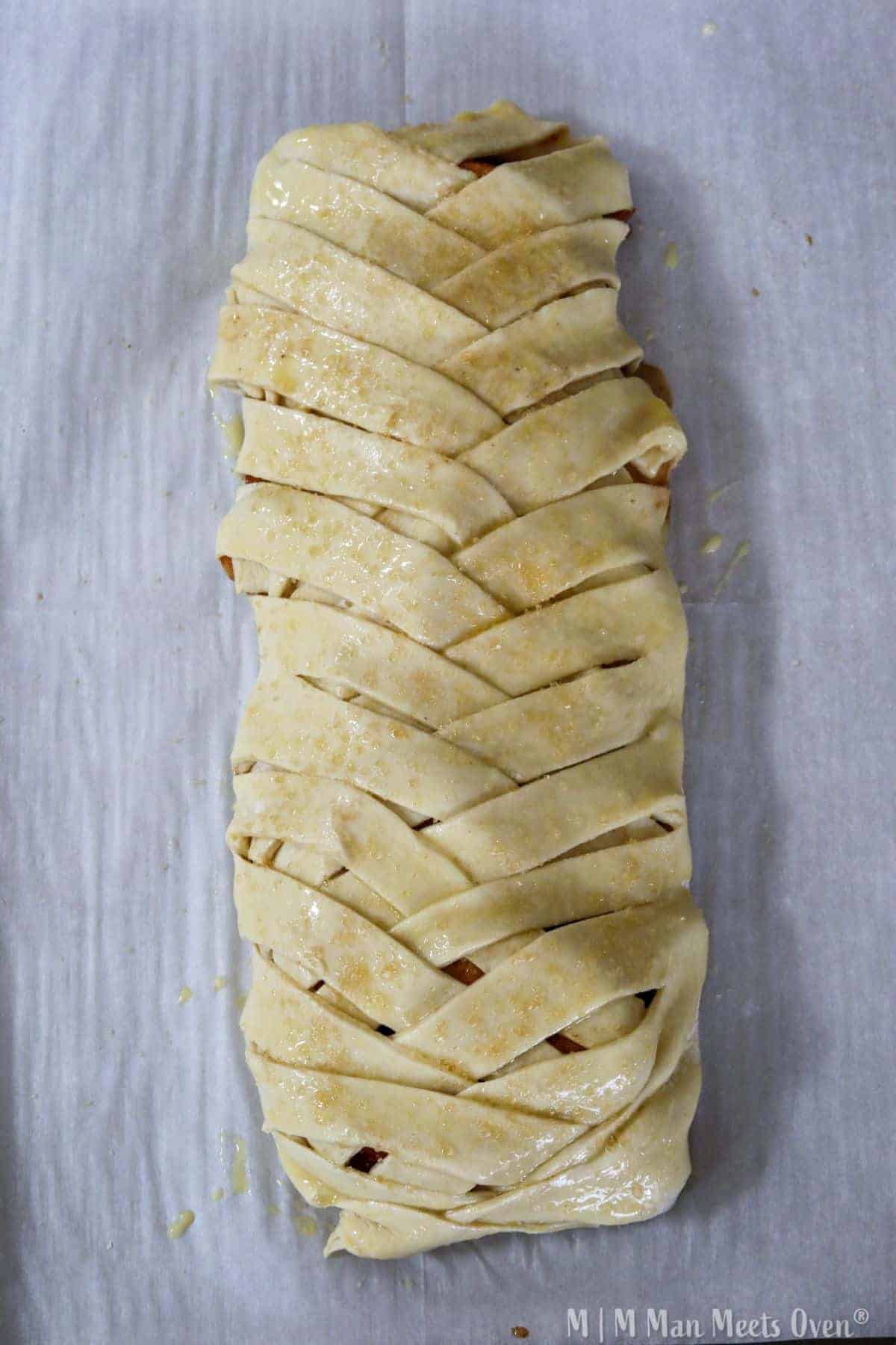 Puff Pastry Peach Strudel - Man Meets Oven