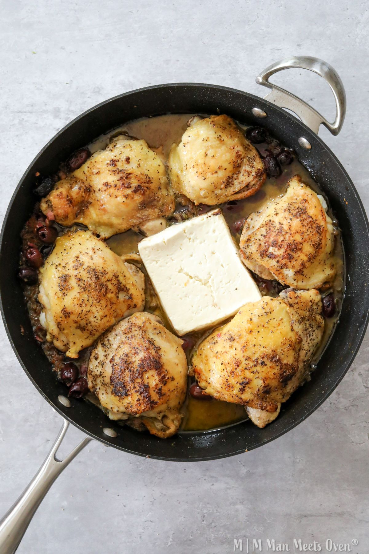 Greek Chicken With Creamy Feta Sauce - Man Meets Oven