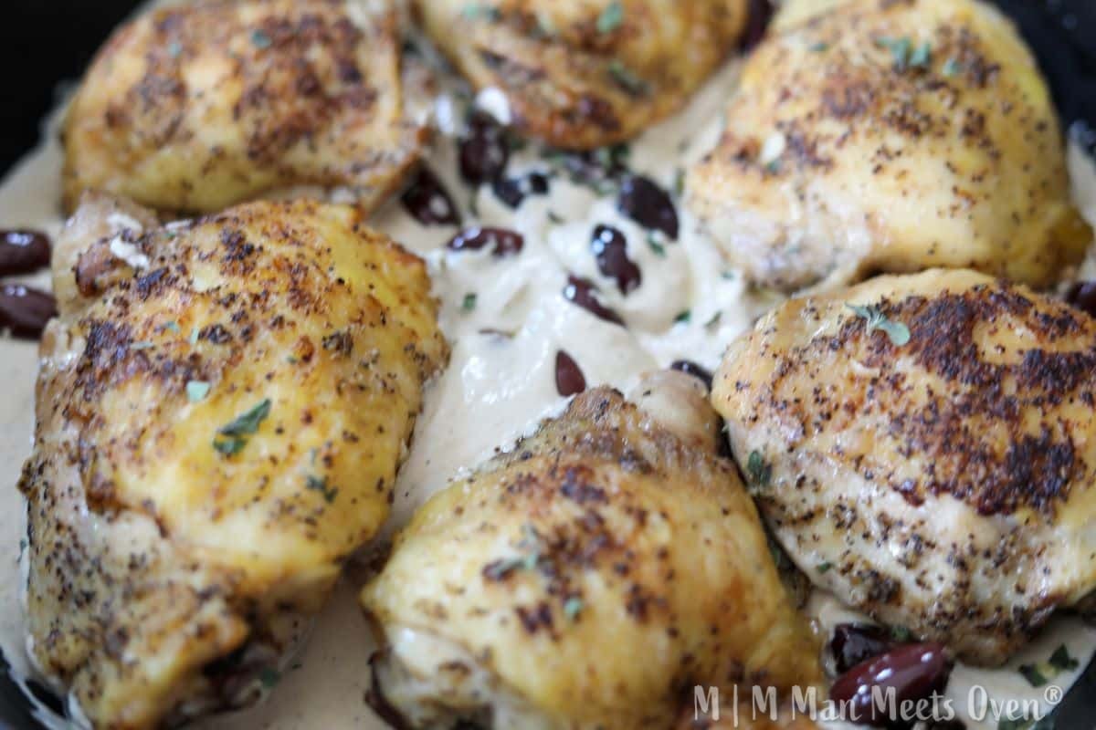 Greek Chicken With Creamy Feta Sauce - Man Meets Oven