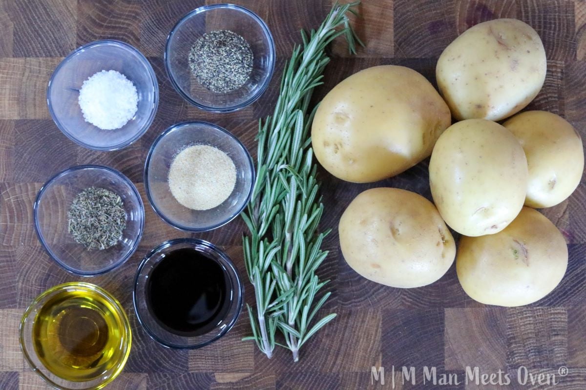 Herb Roasted Balsamic Potatoes - Man Meets Oven