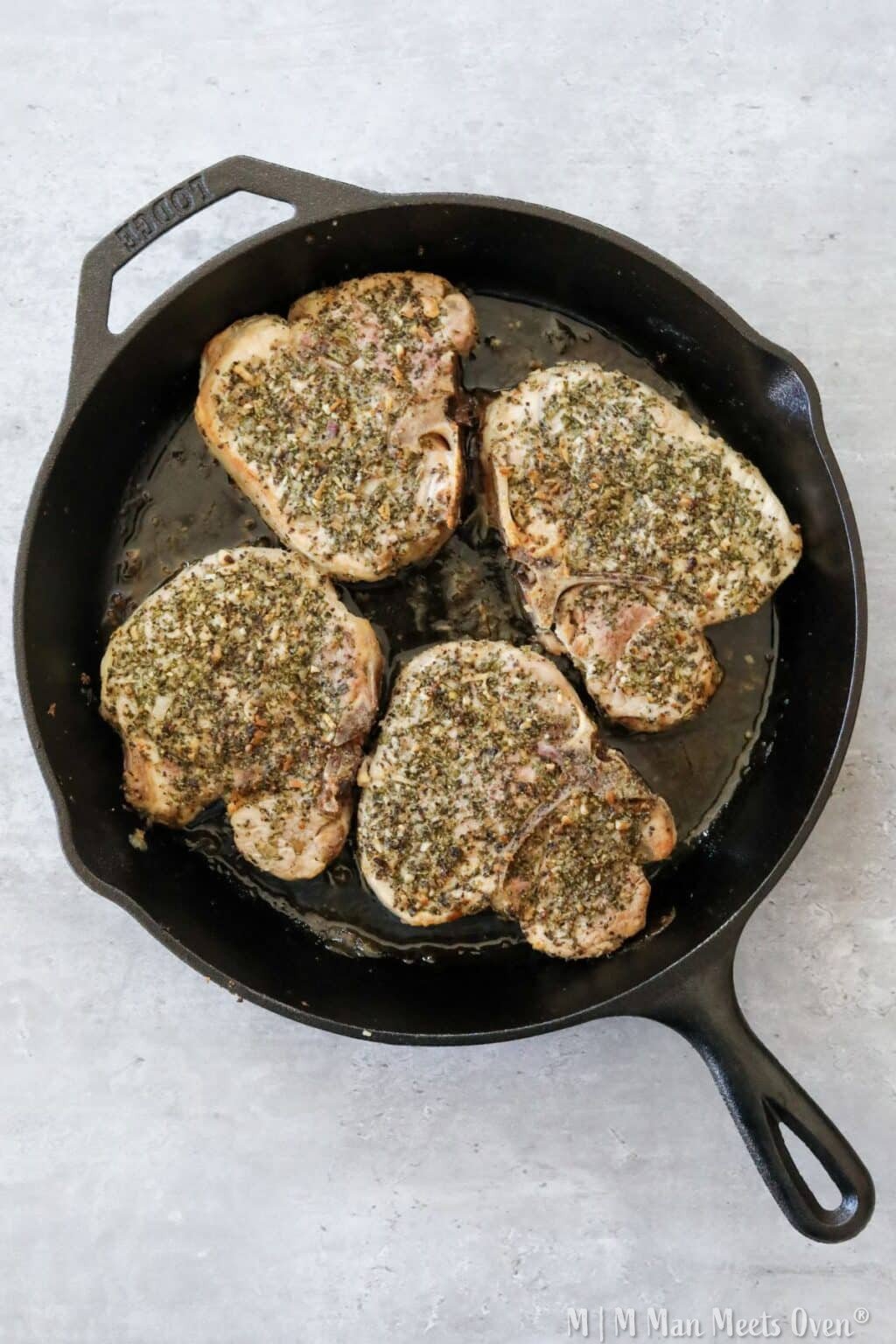 Garlic And Rosemary Pork Chops - Man Meets Oven