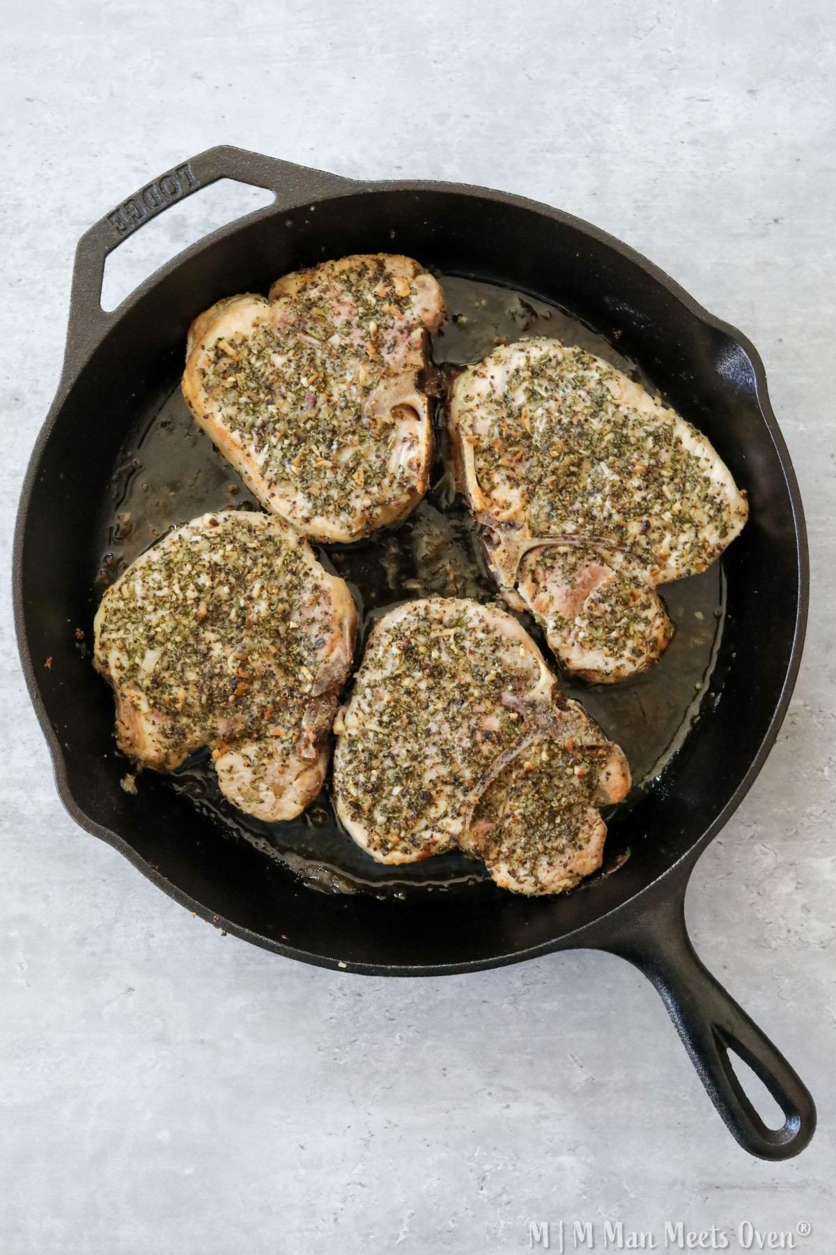 Garlic And Rosemary Pork Chops - Man Meets Oven