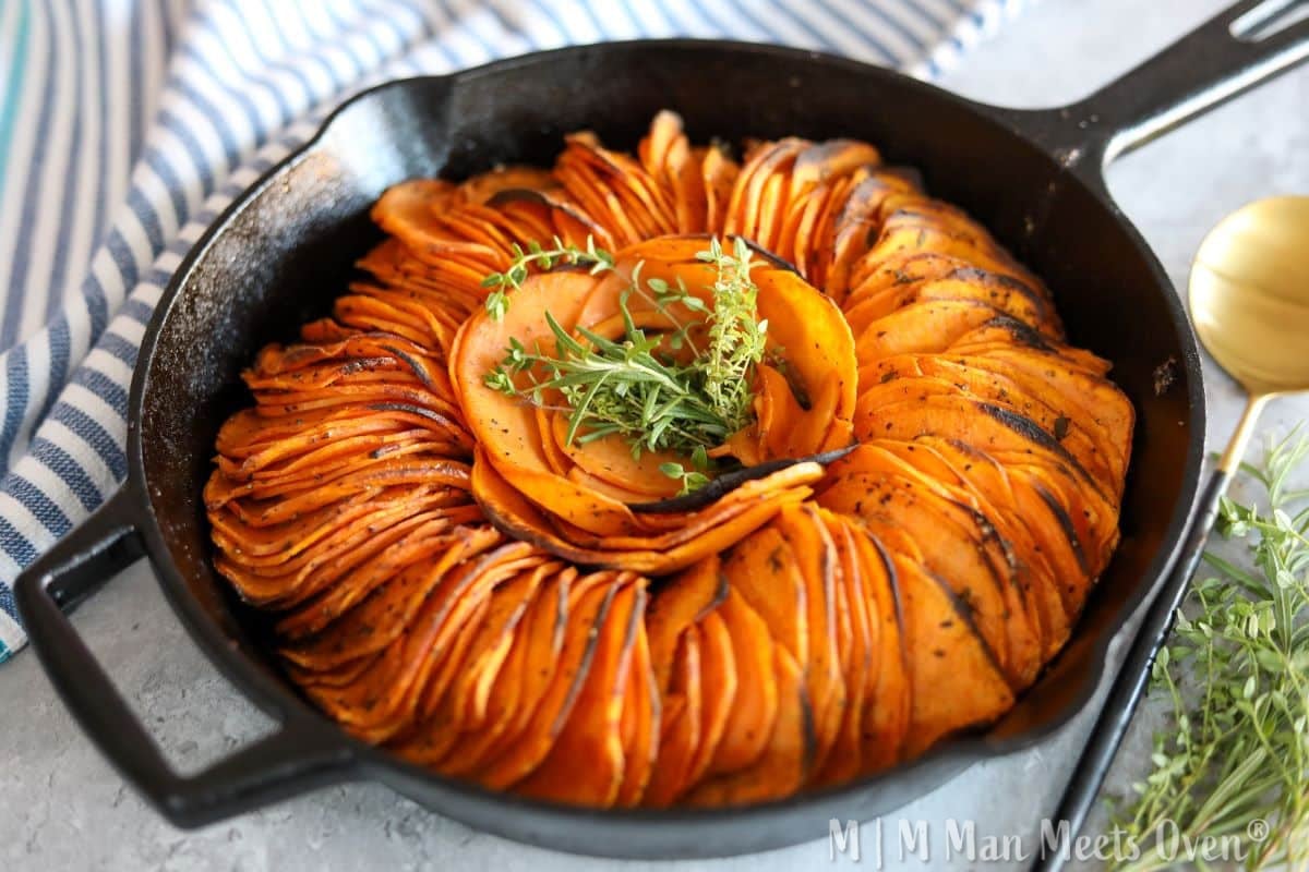 Spicy Roasted Sweet Potatoes - Man Meets Oven