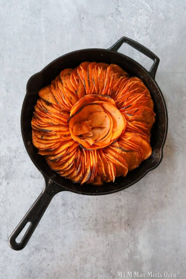 Spicy Roasted Sweet Potatoes - Man Meets Oven