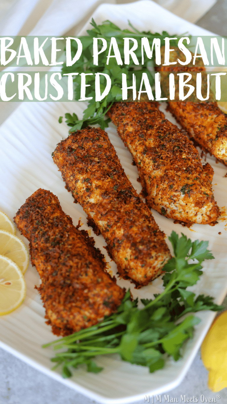 Baked Parmesan Crusted Halibut - Man Meets Oven