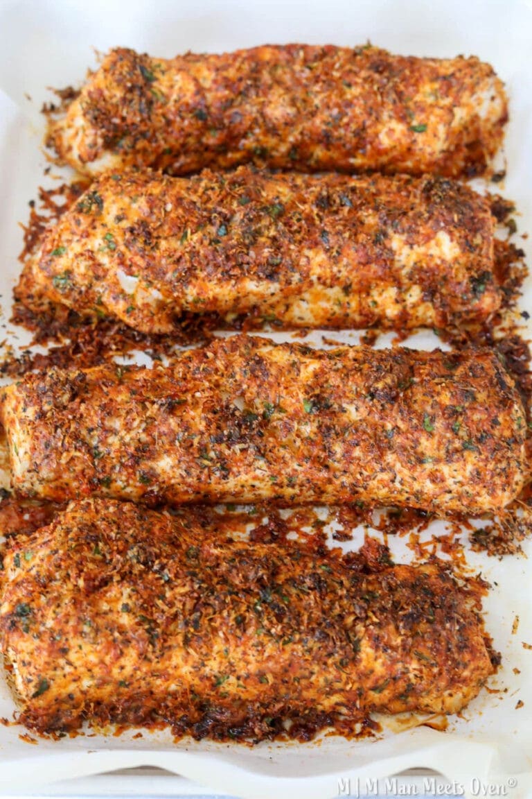 Baked Parmesan Crusted Halibut - Man Meets Oven