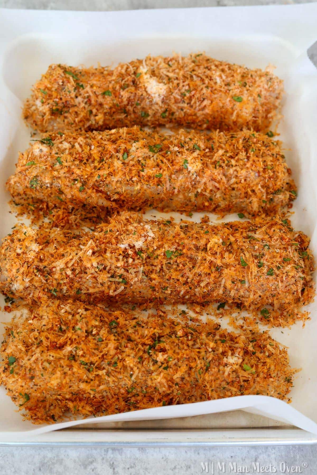 Baked Parmesan Crusted Halibut - Man Meets Oven