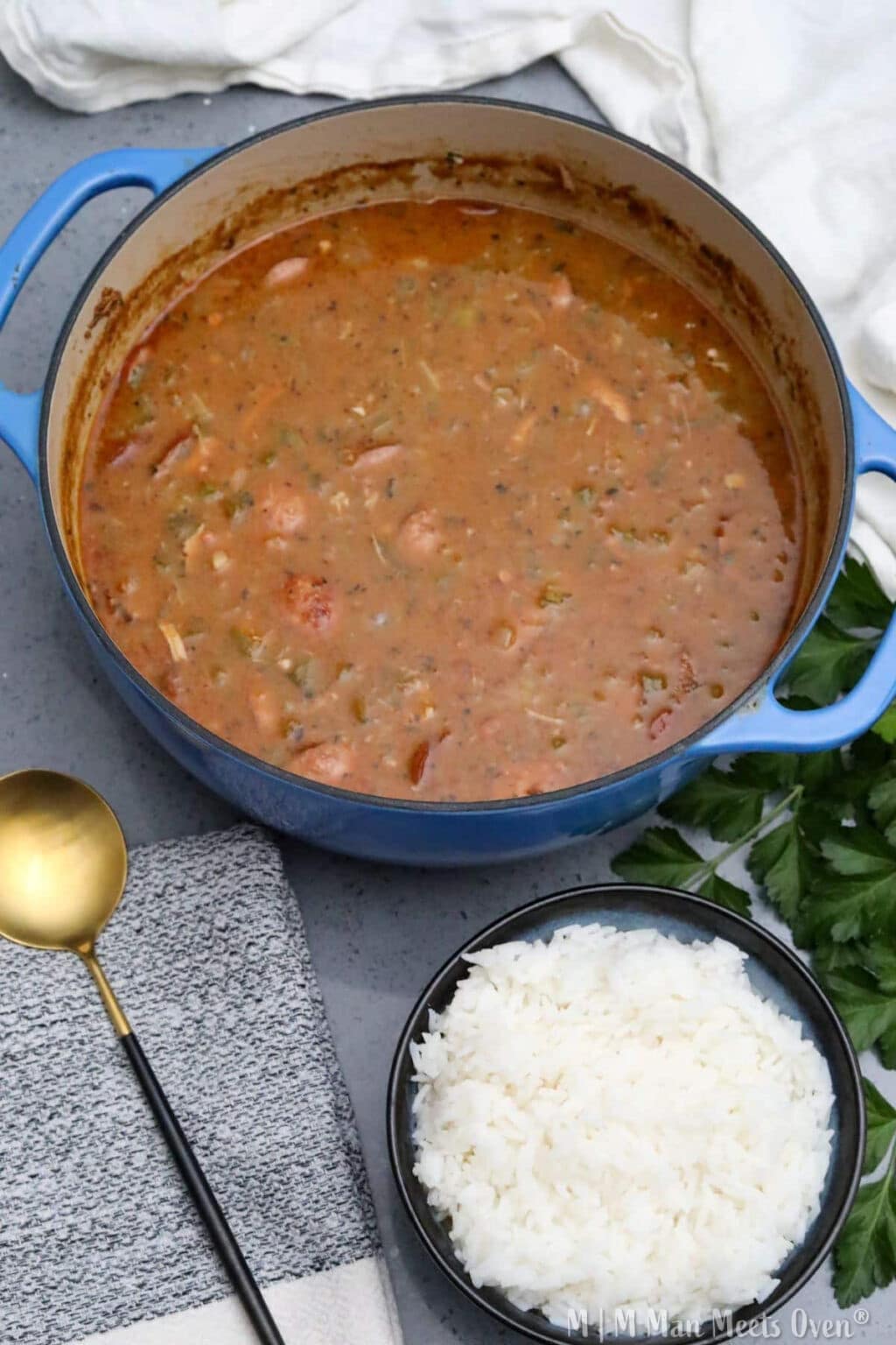 Cajun Chicken And Shrimp Gumbo - Man Meets Oven