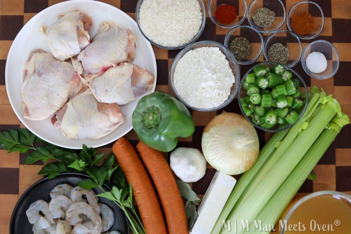 Cajun Chicken And Shrimp Gumbo - Man Meets Oven