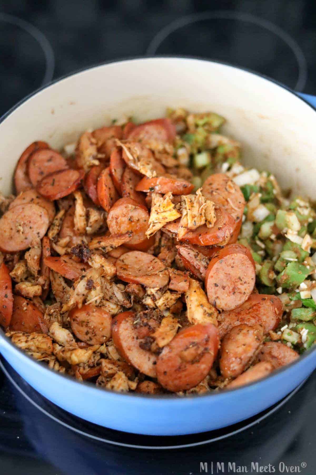 Cajun Chicken And Shrimp Gumbo - Man Meets Oven