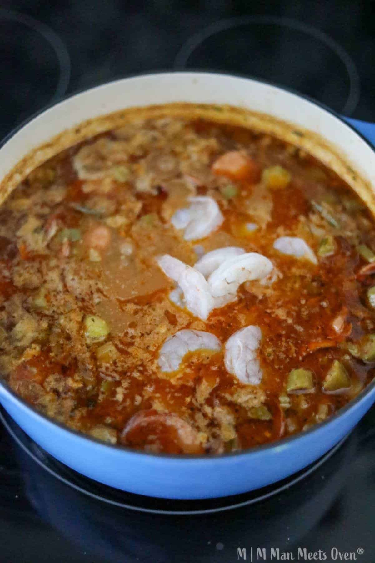 Cajun Chicken And Shrimp Gumbo - Man Meets Oven