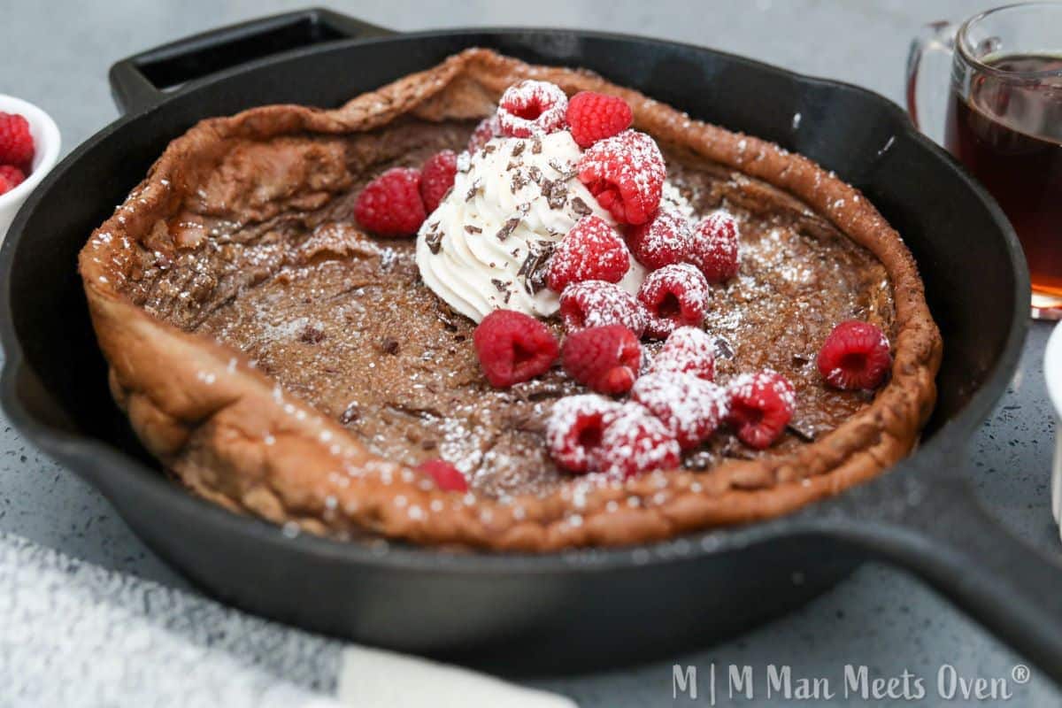 Raspberry And Chocolate Dutch Baby - Man Meets Oven