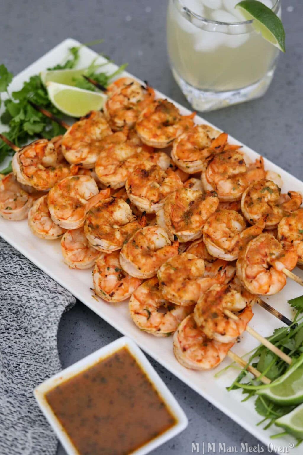 Grilled Tequila Lime Shrimp - Man Meets Oven