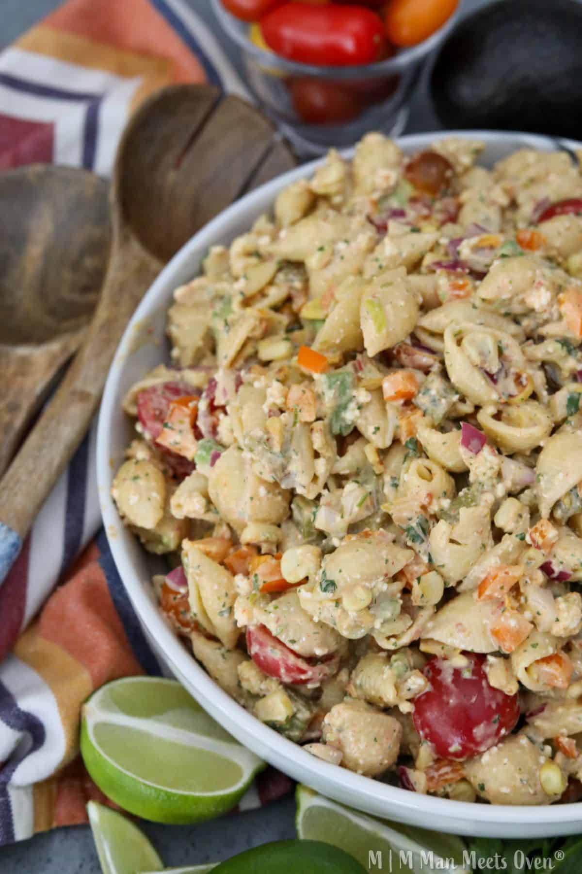 Chipotle Southwest Pasta Salad - Man Meets Oven