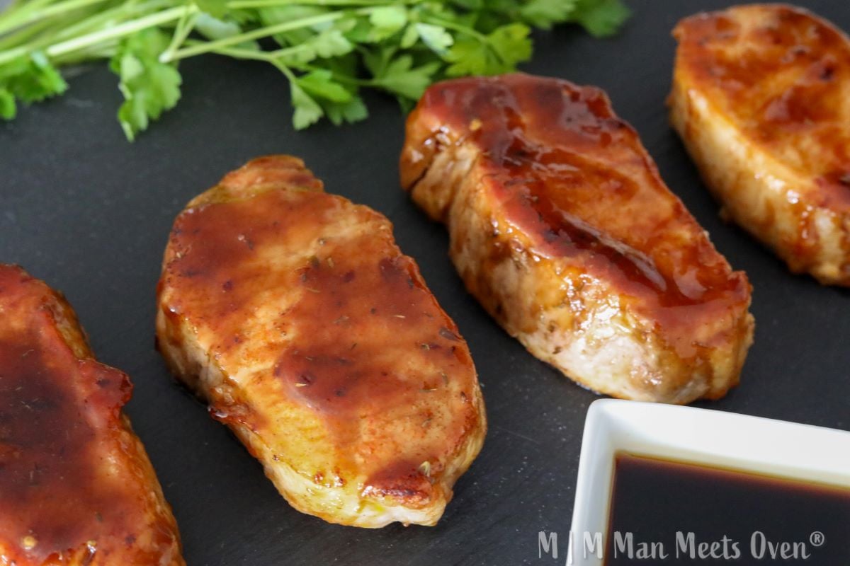 Oven Roasted Balsamic Glazed Pork Chops - Man Meets Oven