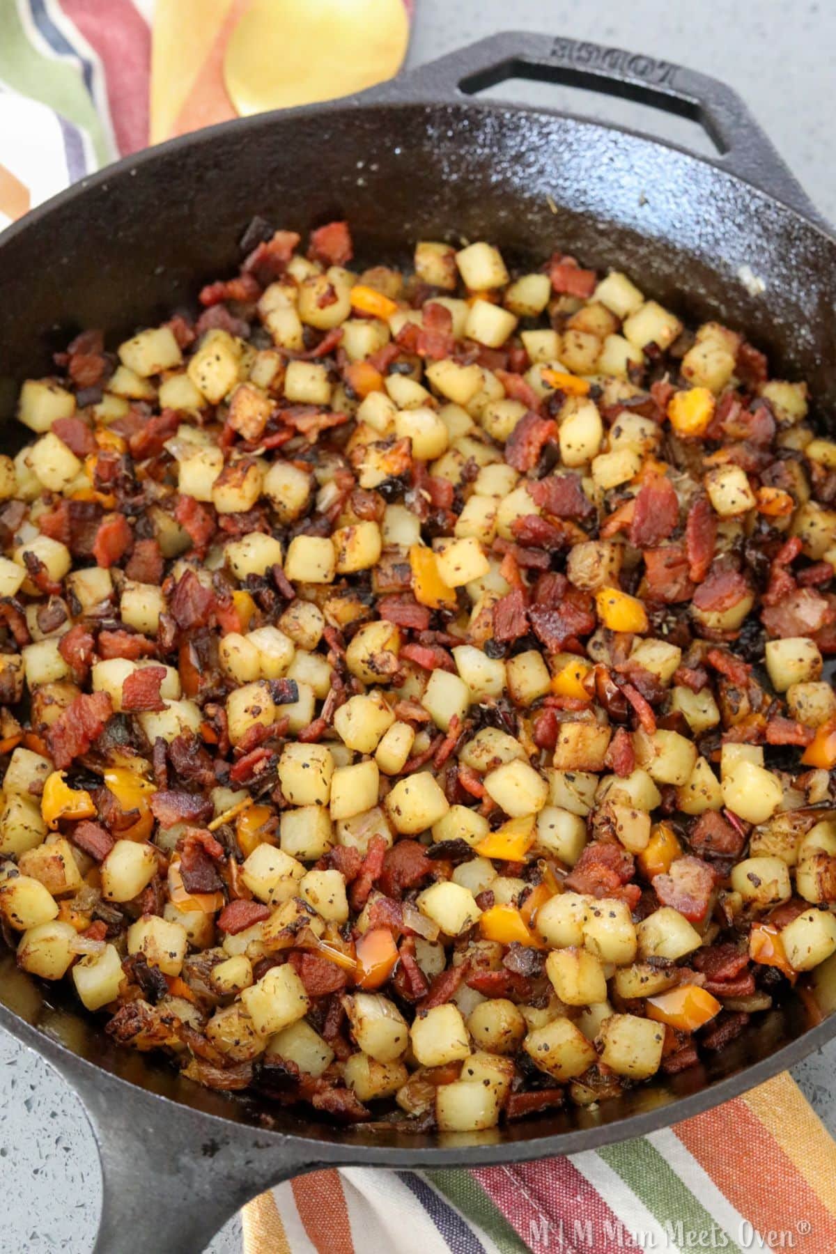 Bacon Potato Hash - Man Meets Oven