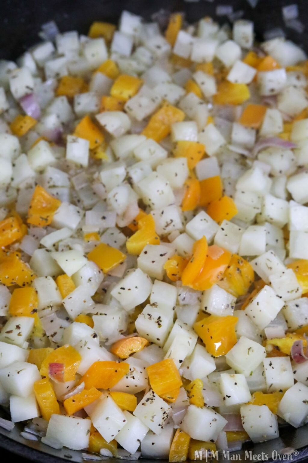 Bacon Potato Hash - Man Meets Oven