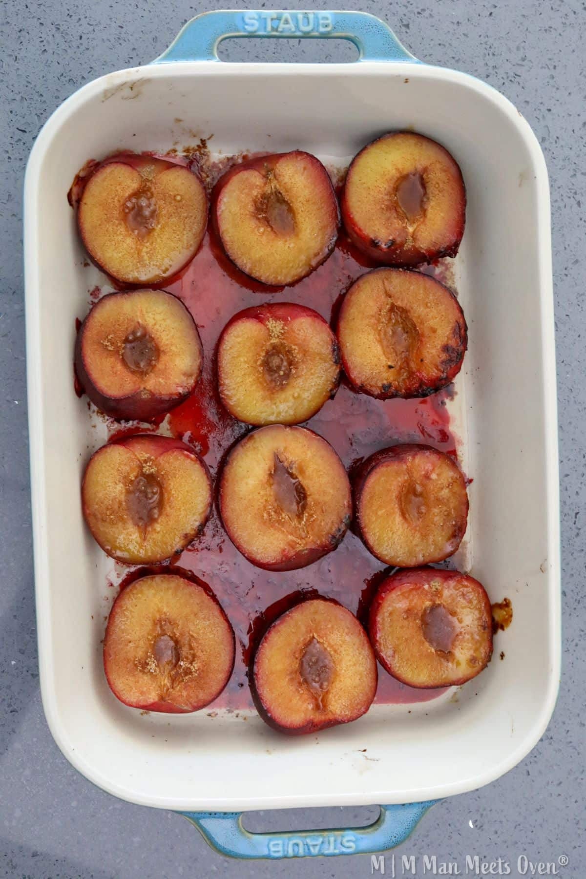 Brown Sugar Baked Plums - Man Meets Oven