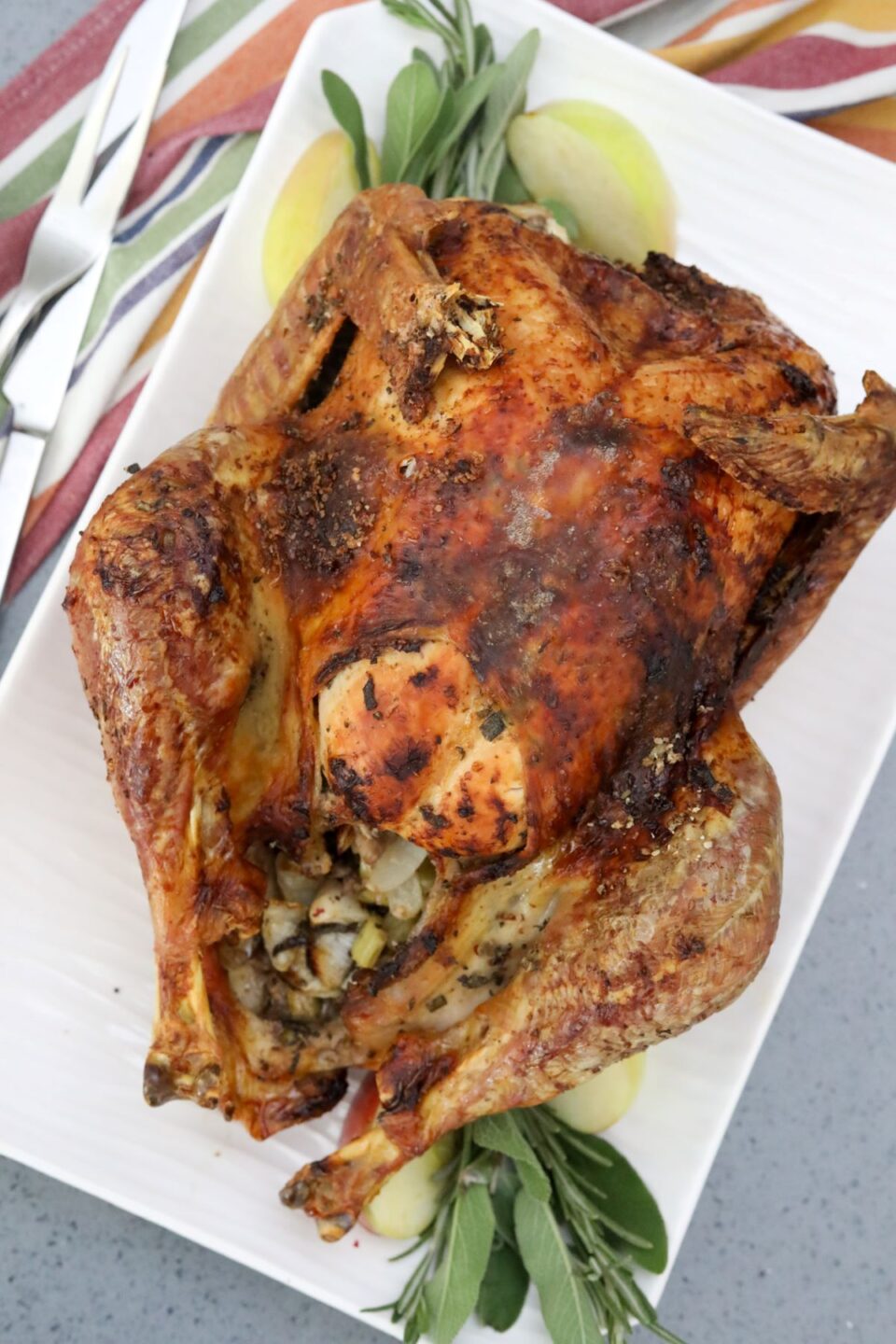 Apple And Herb Roasted Turkey - Man Meets Oven