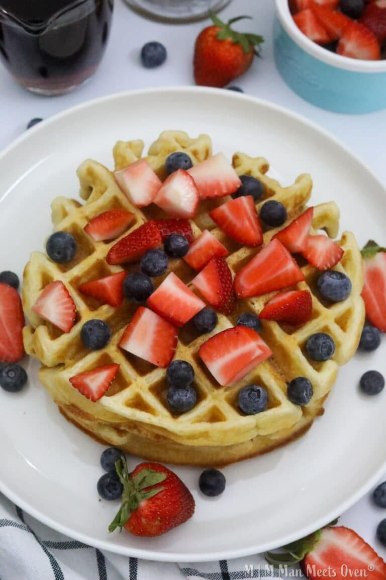 Buttermilk Belgian Waffles - Man Meets Oven