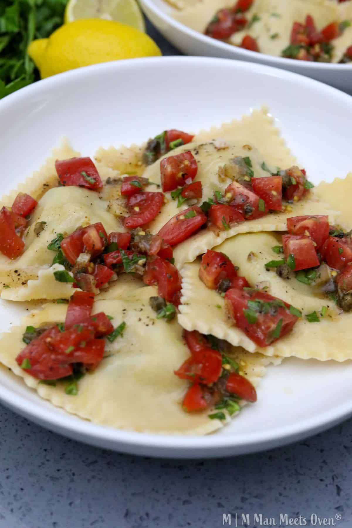 Lobster Ravioli With Brown Butter - Man Meets Oven