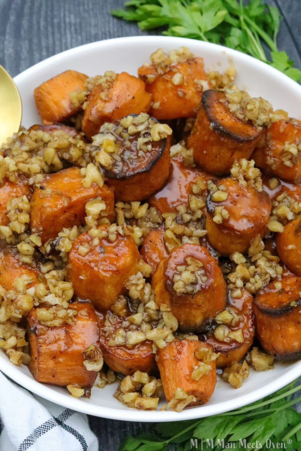 Maple Fondant Sweet Potatoes - Man Meets Oven
