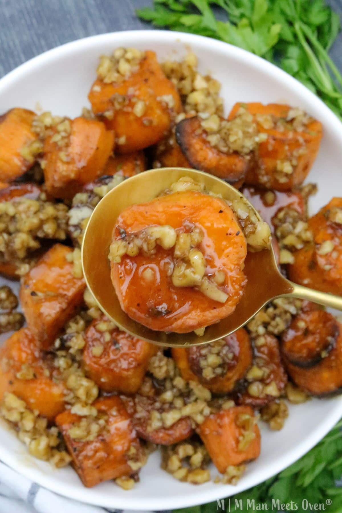 Maple Fondant Sweet Potatoes - Man Meets Oven