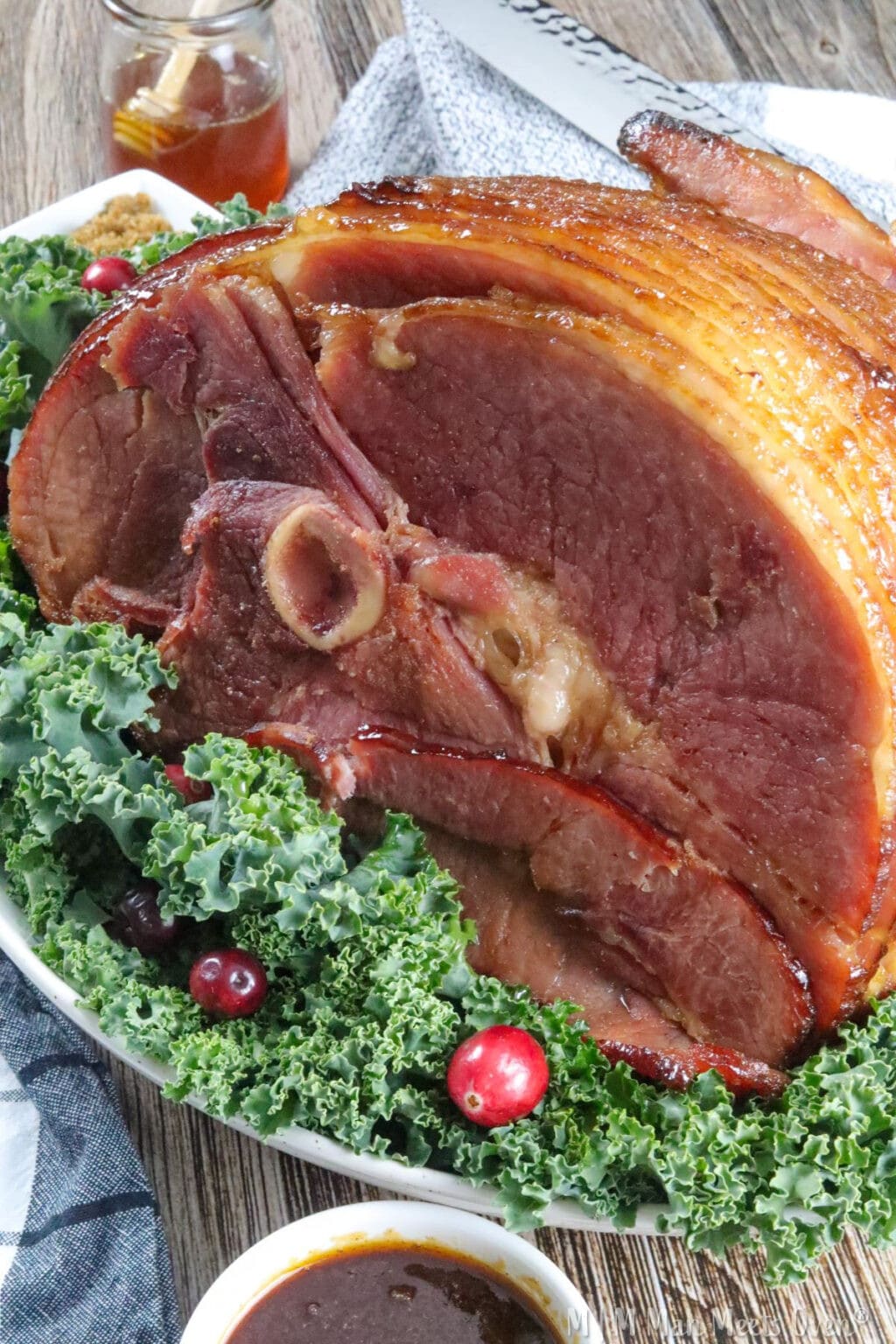 Hot Honey Baked Ham - Man Meets Oven