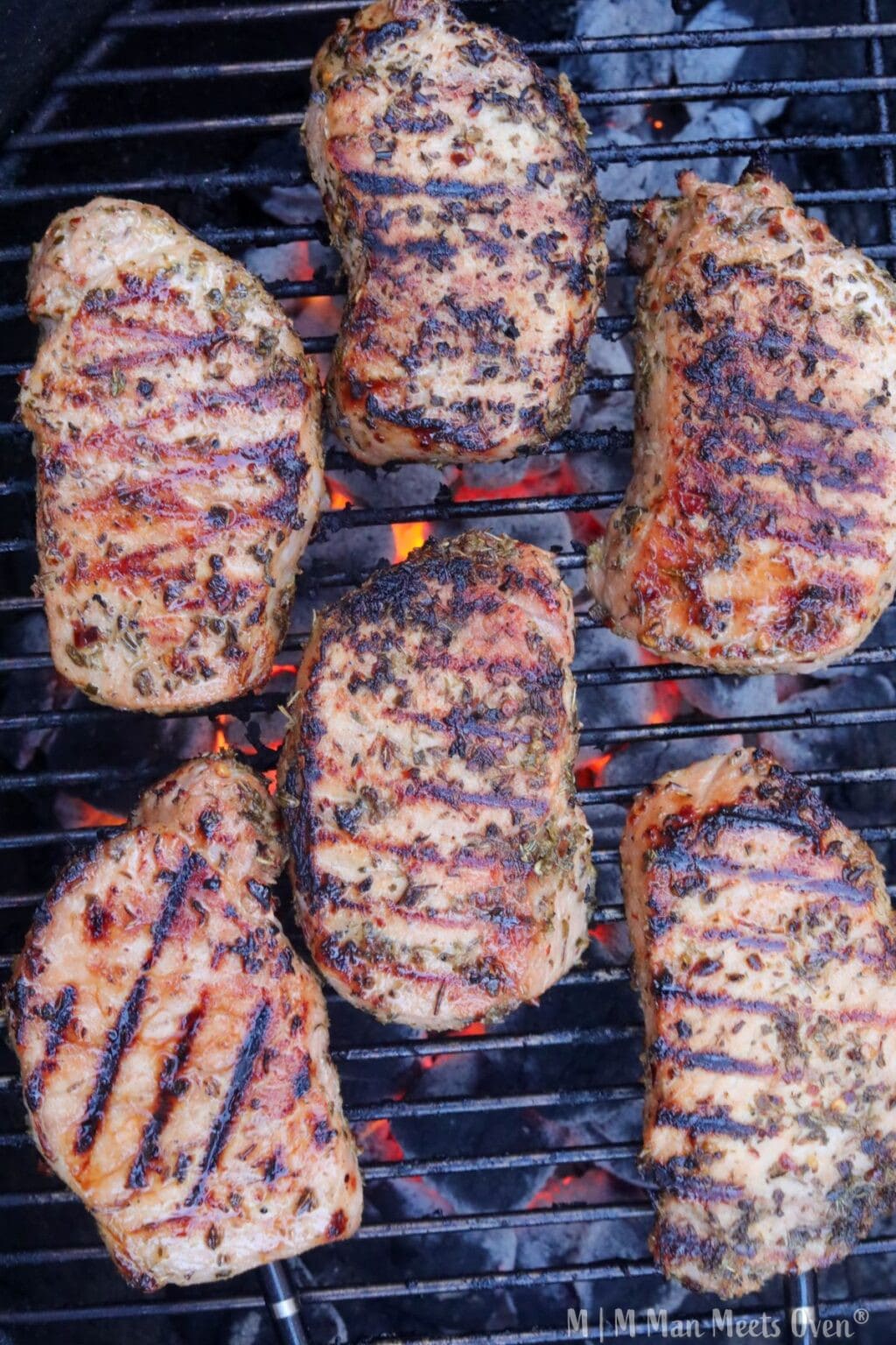 Herb Grilled Pork Chops - Man Meets Oven