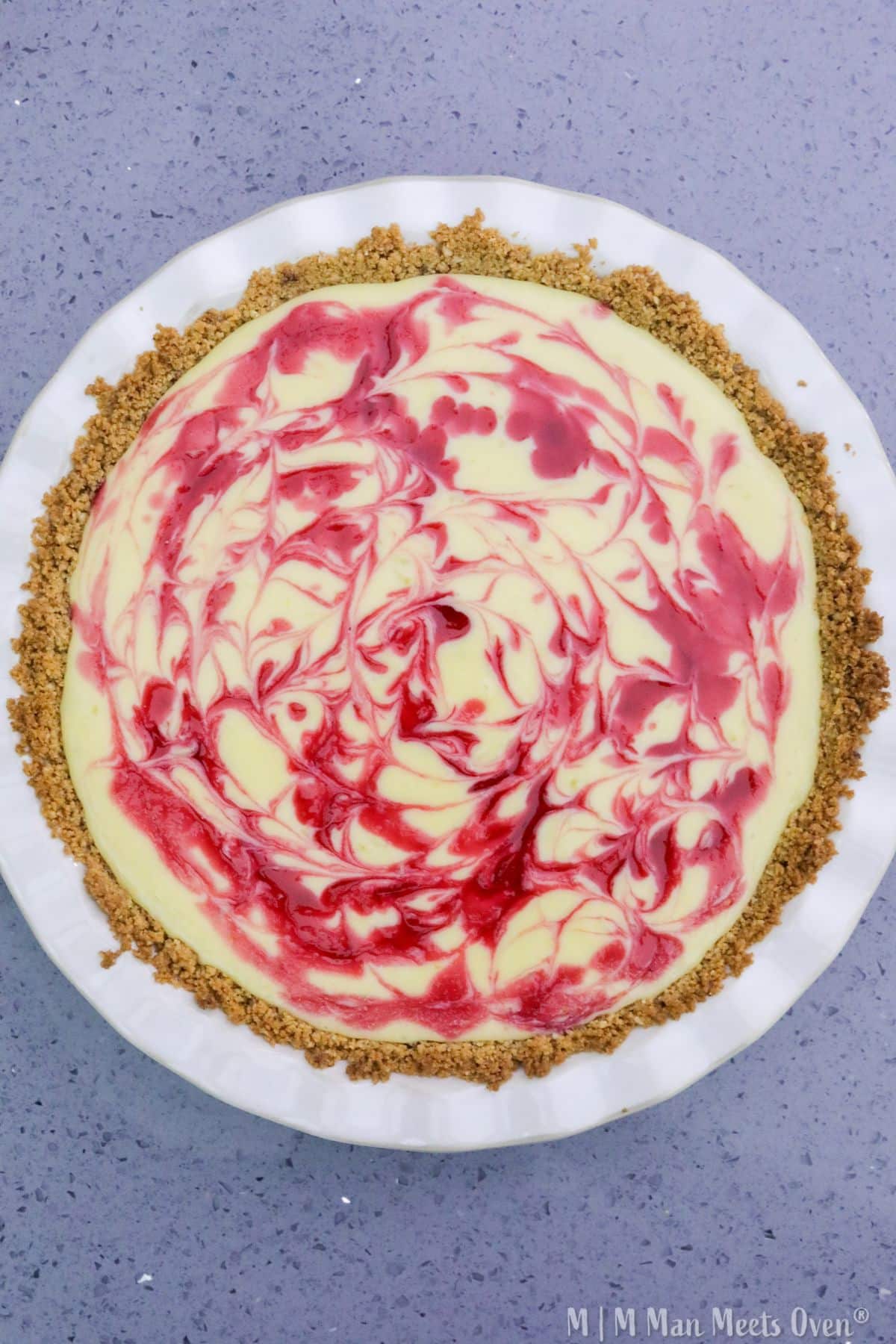Raspberry Key Lime Pie - Man Meets Oven
